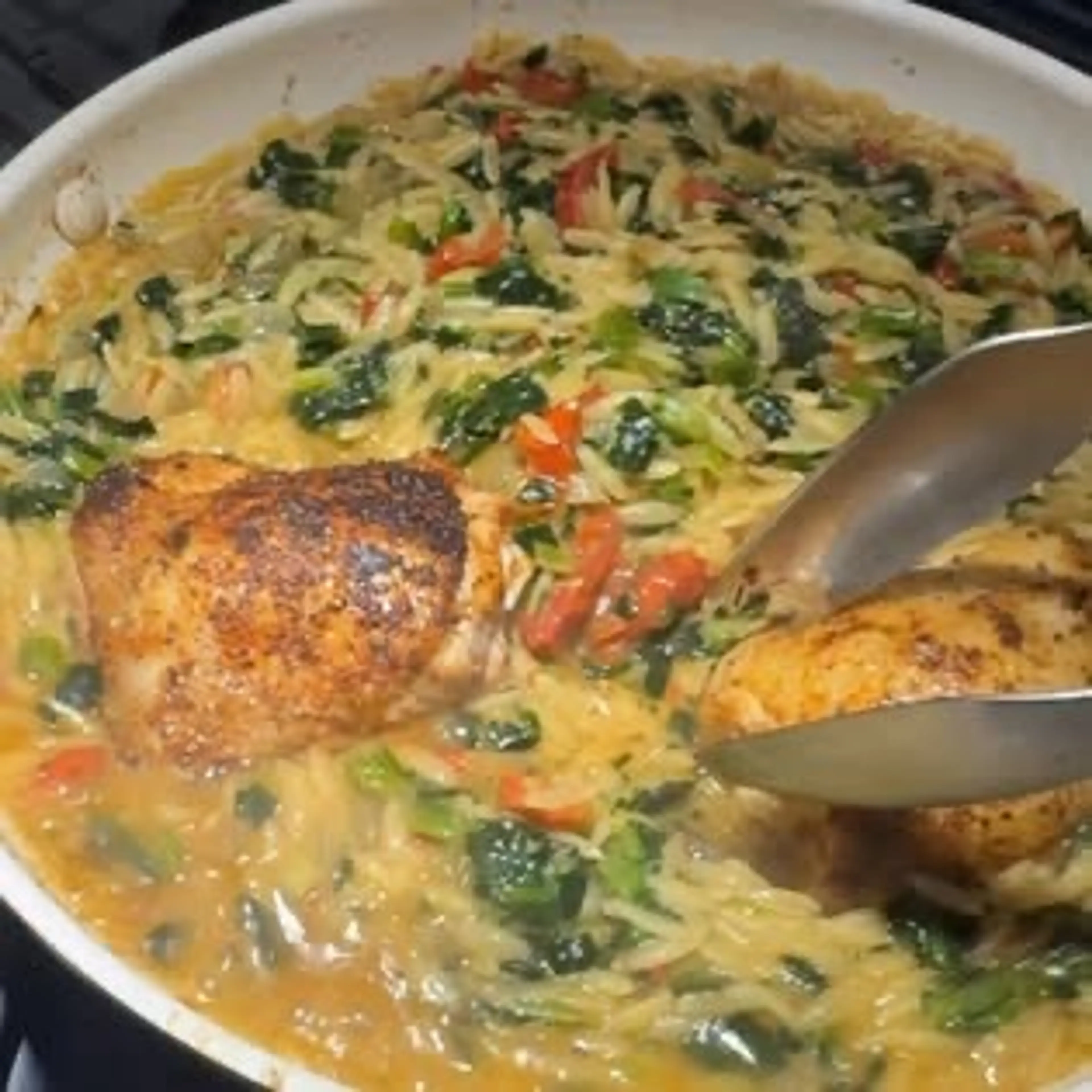 One-pan Chicken & Sundried Tomaro Orzo | Umami